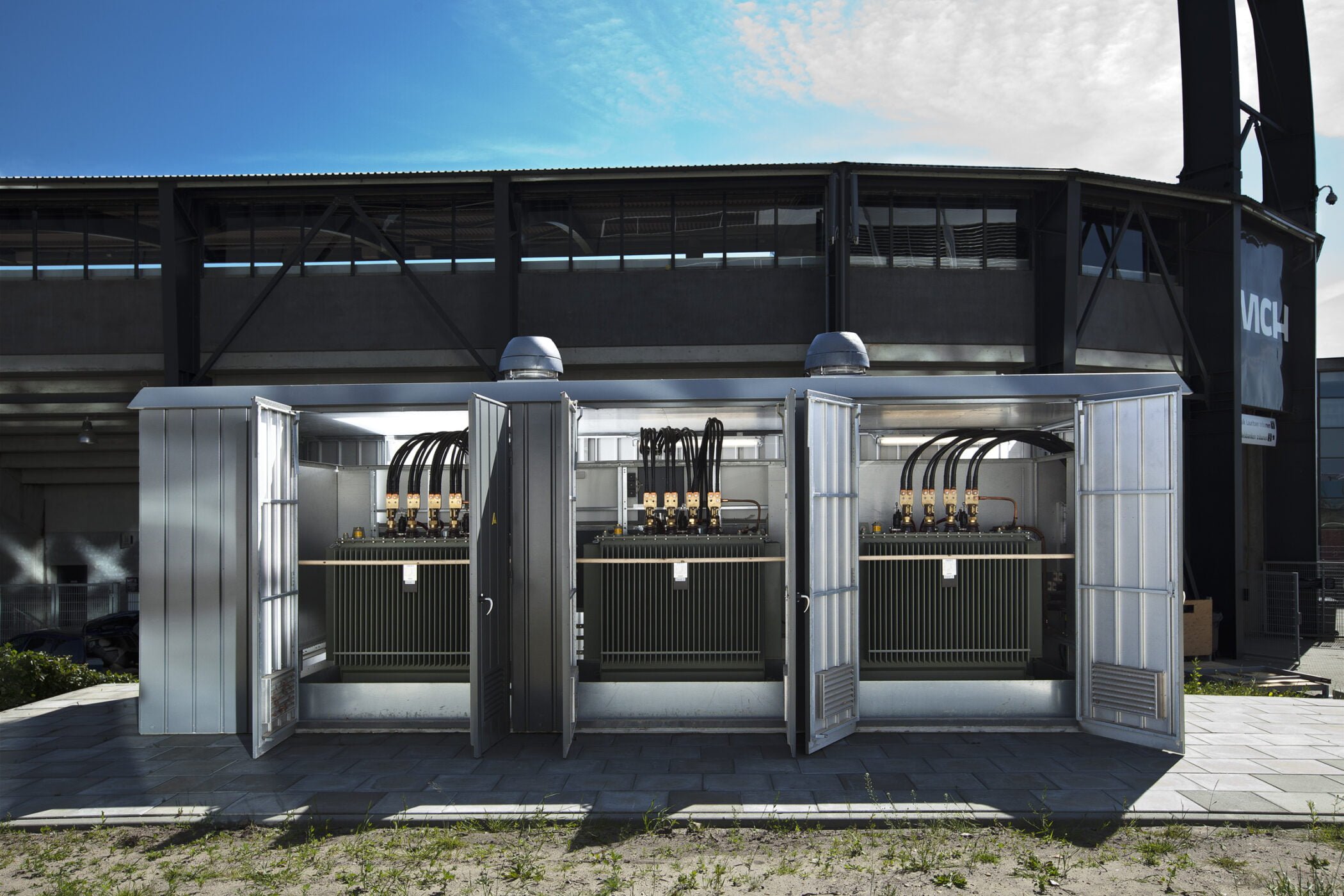 Custom secondary substation supplied to Jyske Bank Boxen Arena in ...