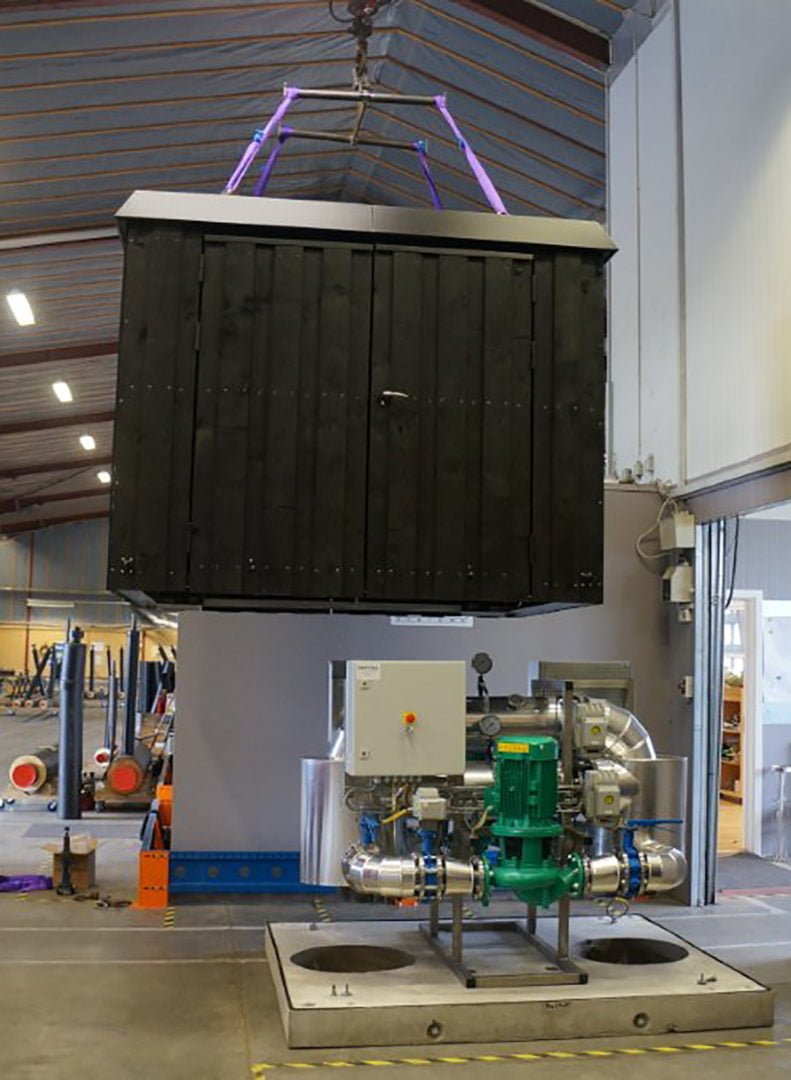 Booster station for a highly compact plug-and-play solution supplied to ...